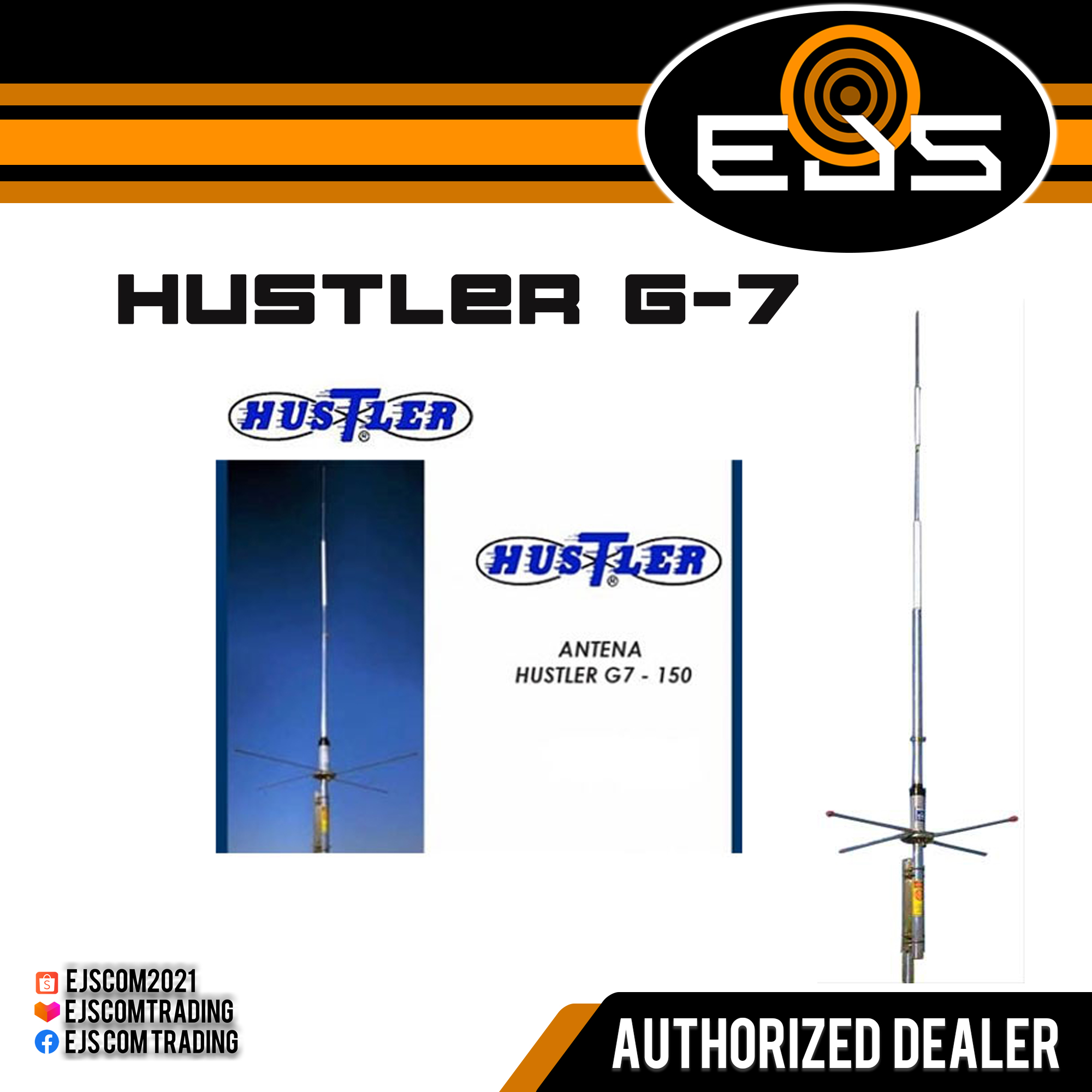 ORIGINAL HUSTLER GP G7 Omnidirectional antenna 144 MHz | Lazada PH