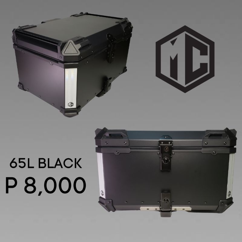 MC 65L BLACK ALLOY TOP BOX w/ back rest | Lazada PH