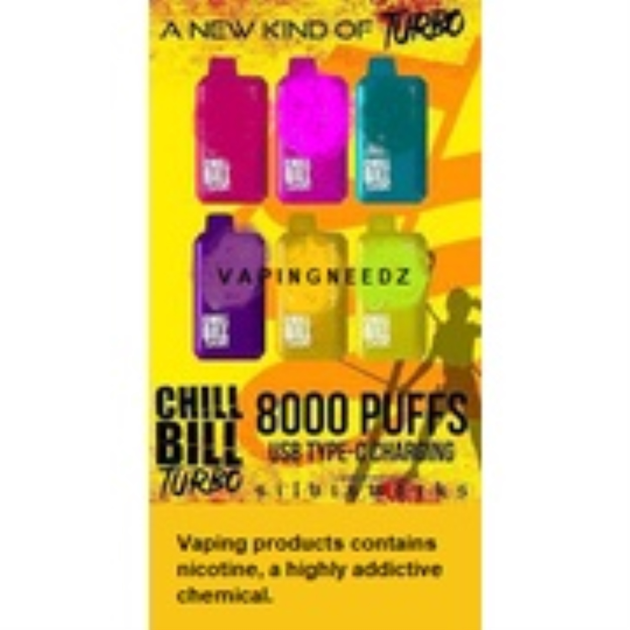 VAPE CHILL BILL TURBO DISPOSABLE 8000 PUFFS | Lazada PH