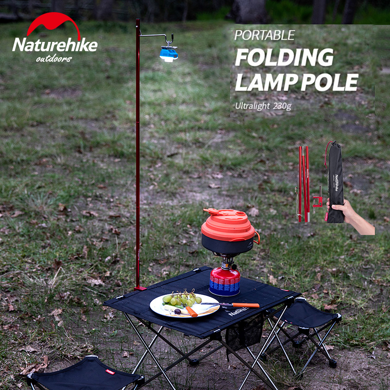 Naturehike Outdoor Portable Folding Lamp Pole Ground Nail Support ...