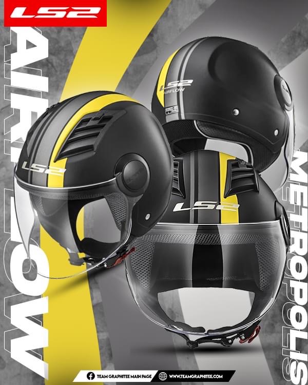 LS2 OF562 AIRFLOW METROPOLIS OPEN FACE HELMET | Lazada PH