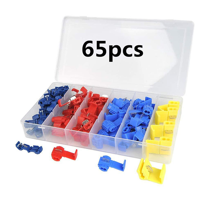 65PCS Quick Connection Terminal Break Free Splitter Clip Wire Splitter ...