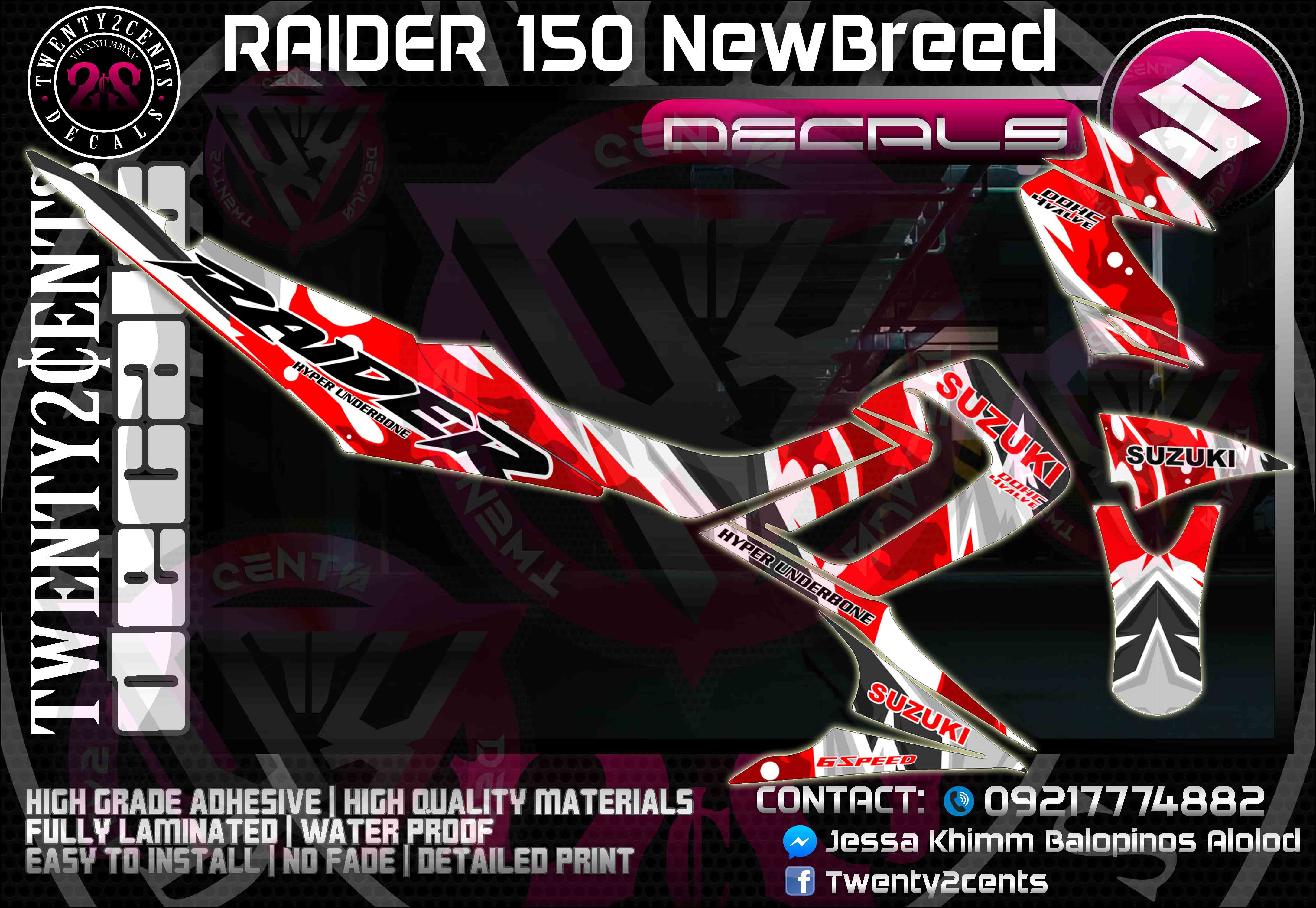 raider 150 newbreed decals sticker | Lazada PH