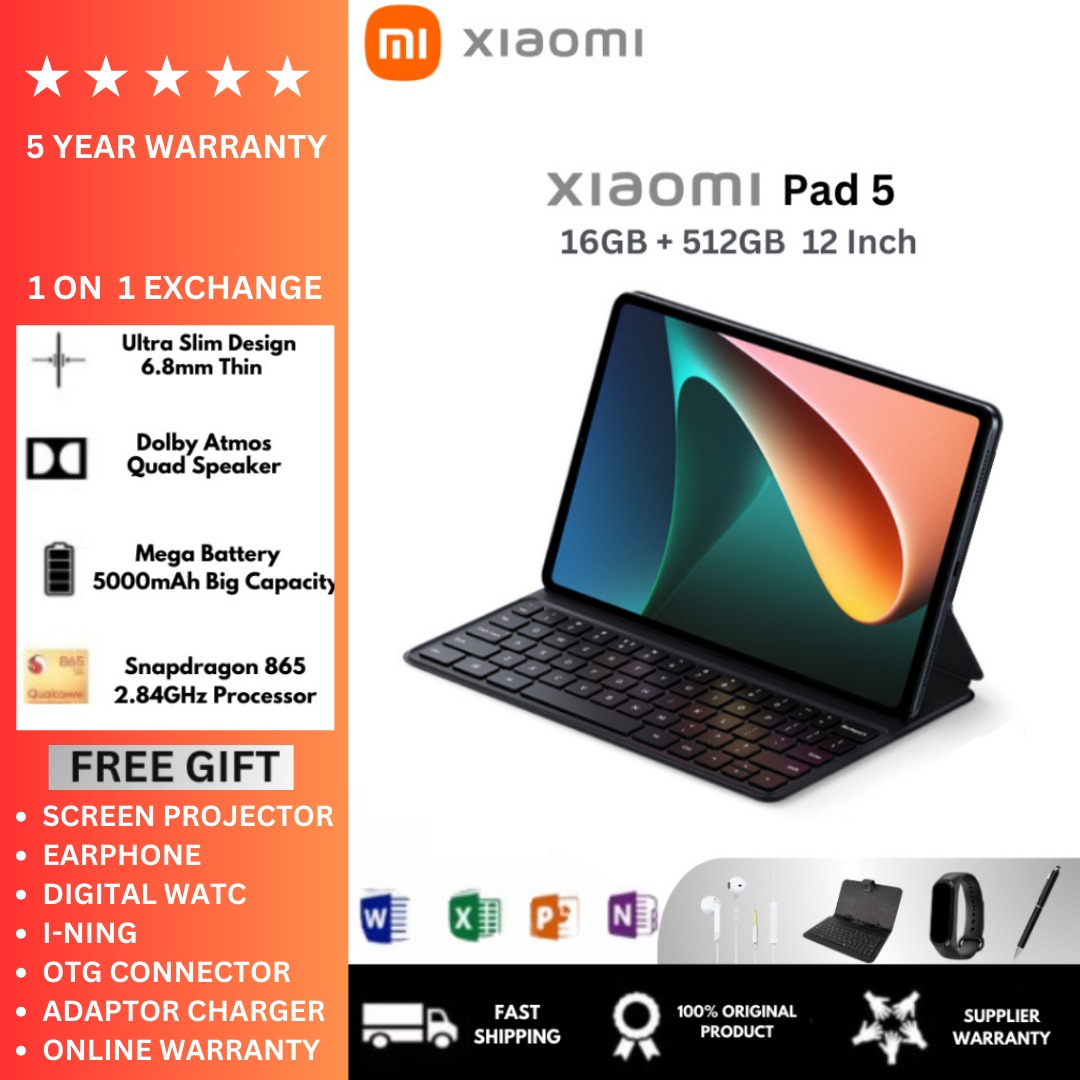 New 5G XIAOMI Tablet Pad Pro Tablet 12 Inch 16GB+512GB Learning Tablet ...