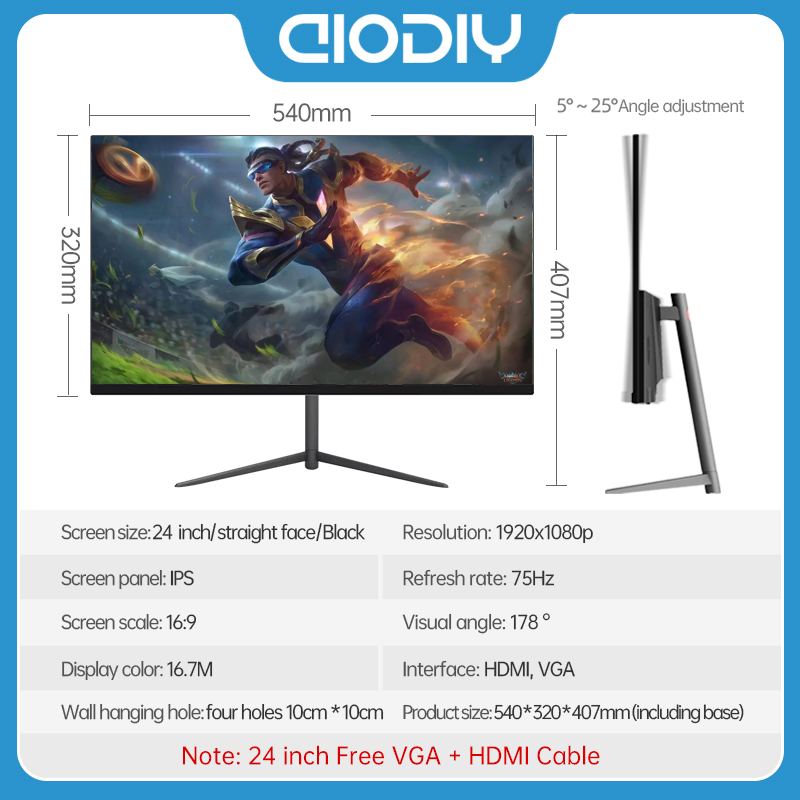 AIODIY Monitor Computer Original Brand New 17/19/22/24/27 inch LED ...