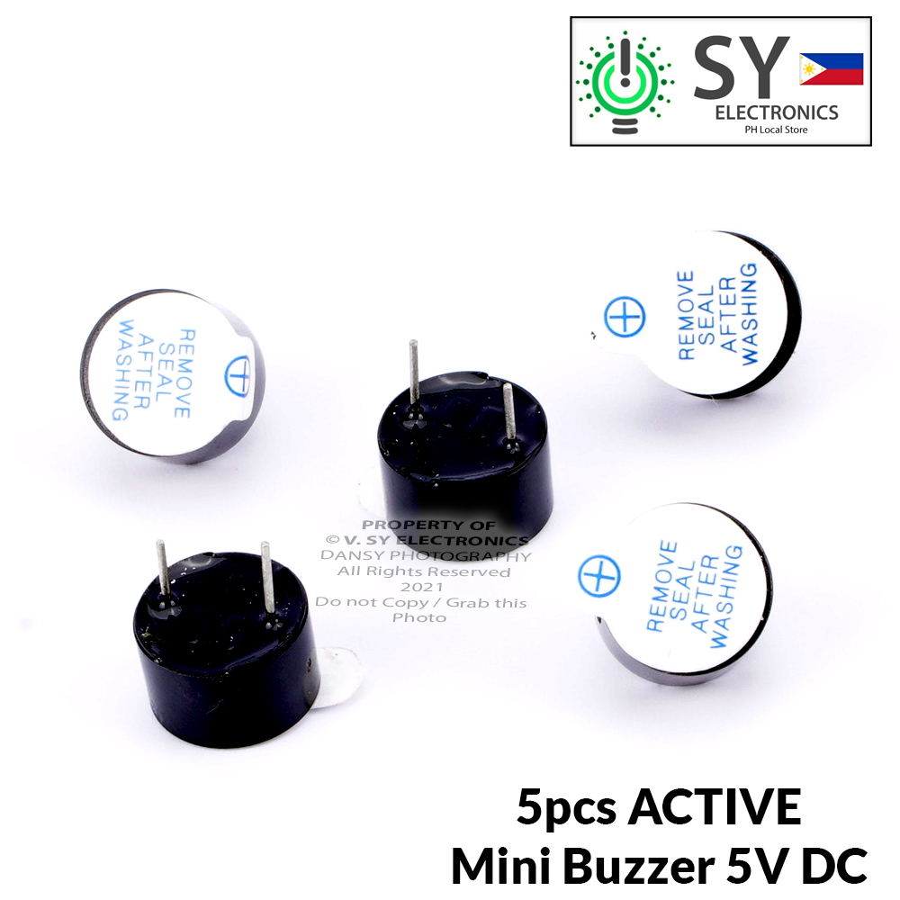 5pcs. 3V to 5V DC Active Buzzer Magnetic Long Continuous Beep Tone ...