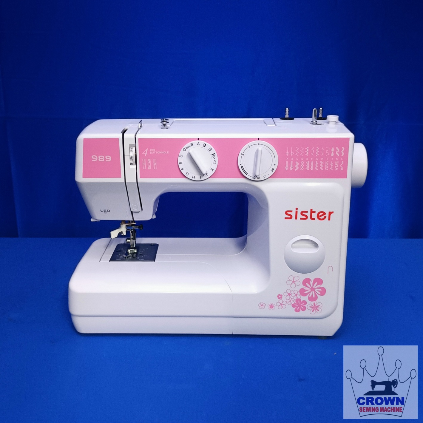 MACHINE/SISTER PORTABLE HOUSEHOLD SEWING MACHINE MODEL 989 (24 STITCHES ...