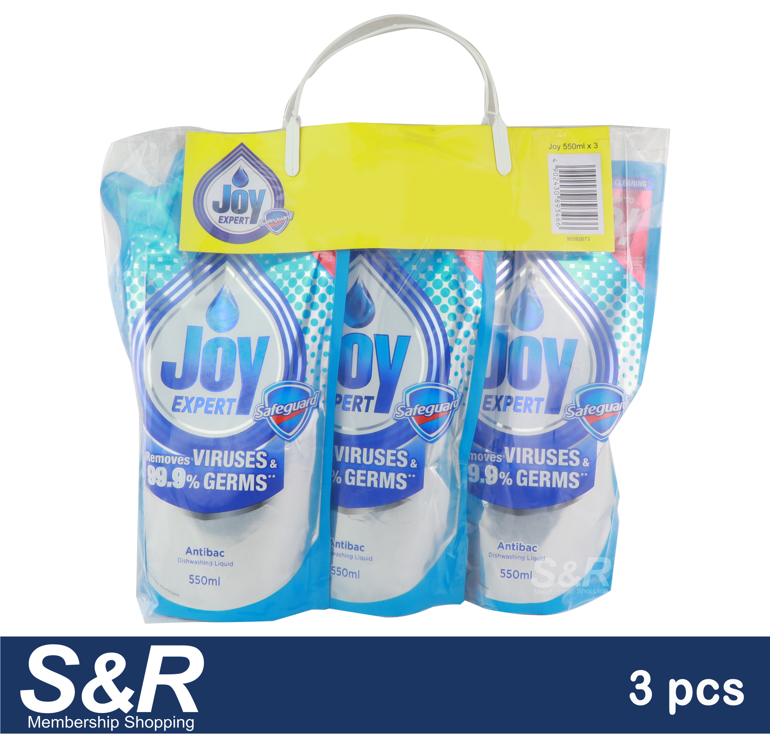 Joy Expert Safeguard Antibac Dishwashing Liquid (550mL x 3pcs) | Lazada PH