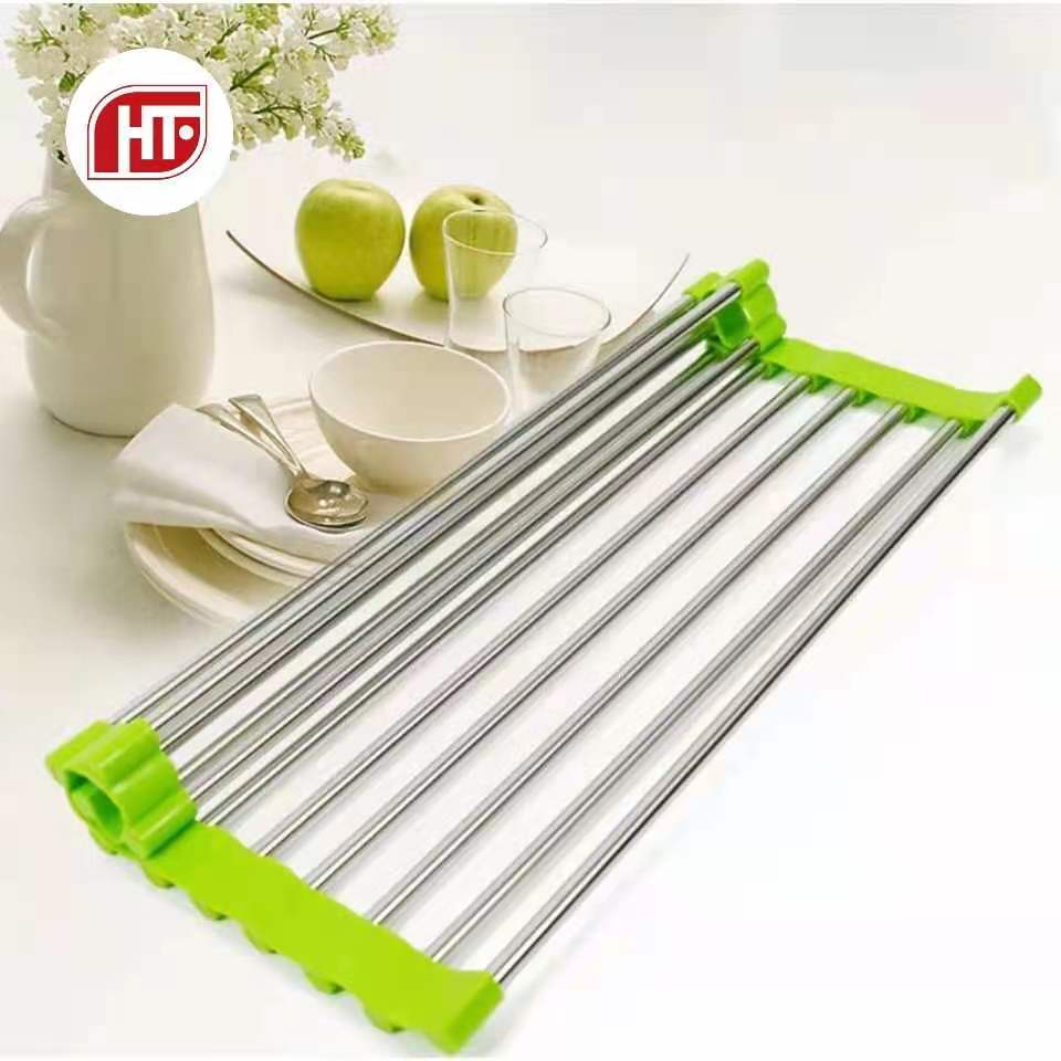 HTF.Stainless Steel Kitchen Sink Rack/Foldable Vegetable Fruit Drying ...