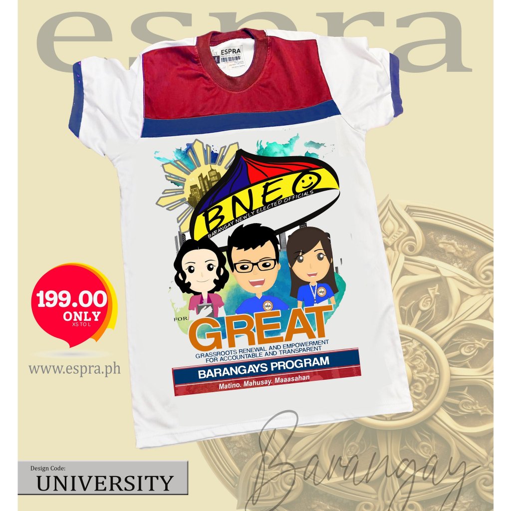 Full Sublimation Polo Shirt Overhaul BNEO (Barangay Newly Elected ...