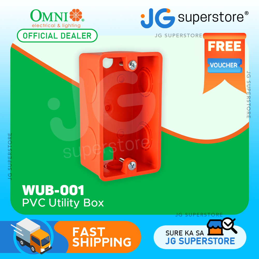 OMNI 2 x 4" PVC Utility Box with Fire Retardant and Shock Resistant Material for Electrical ...