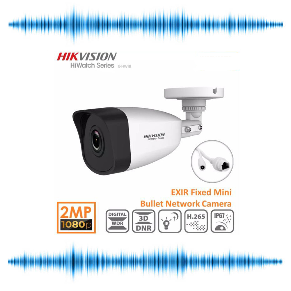 1080P Hikvision HiWatch Series E-HWIB 2MP Weatherproof IR IP Network ...