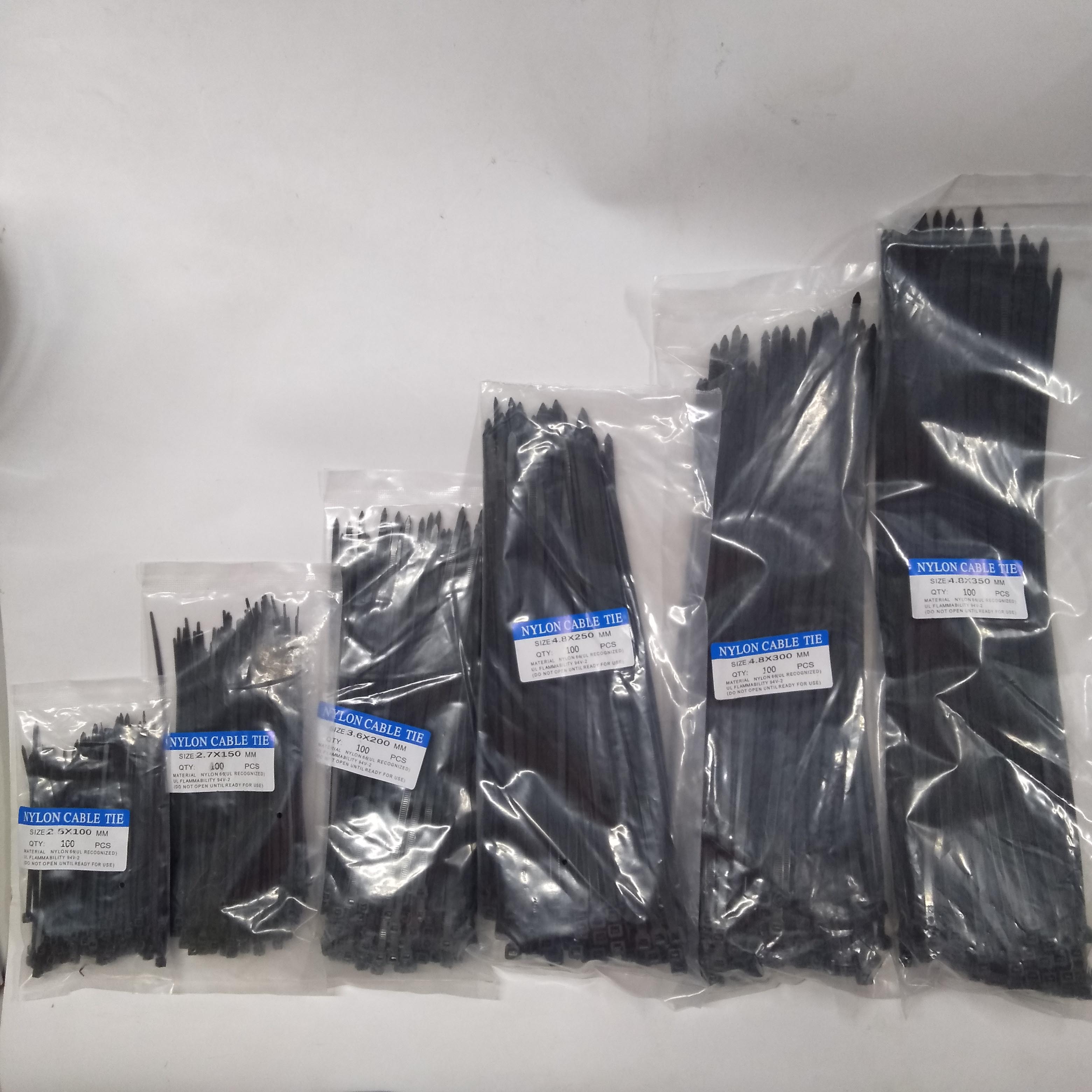 Cable Nylon Tie Cable Tie White and Blace 4,6,8,10,12,14 inch 100pcs ...