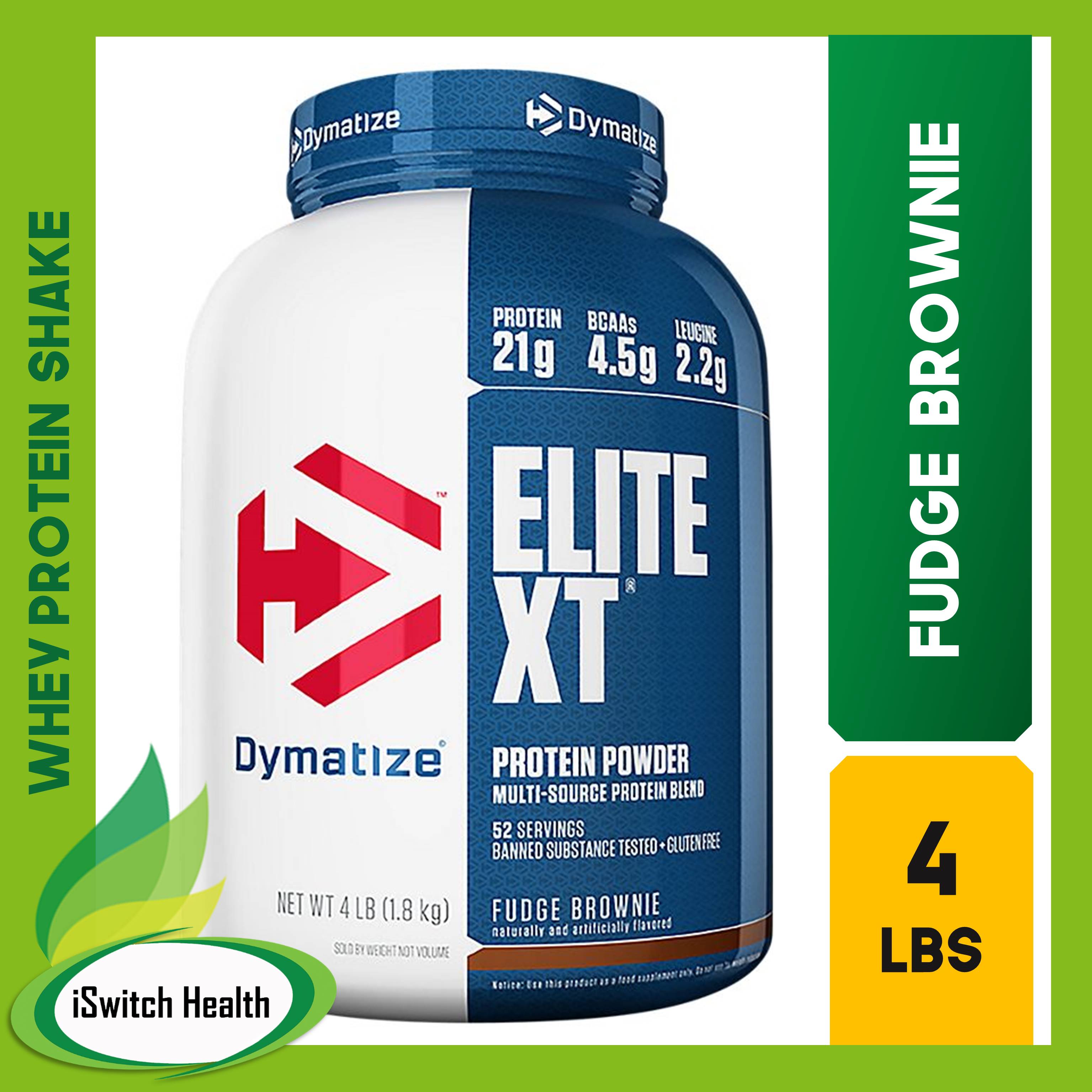 Dymatize Elite XT Extended Release Protein Shake - 4lbs - Fudge Brownie ...