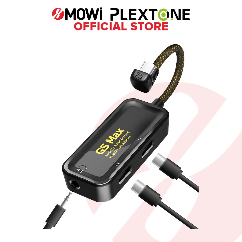 Plextone GS Max Sound Card Gaming Audio Adapter 3 in 1 Type C 32Bit ...