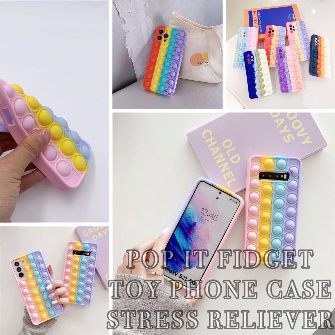 TECNO POP IT FIDGET TOY PHONE CASE POP 4 POVA 2 SPARK 6 GO AIR CAMON 17 ...