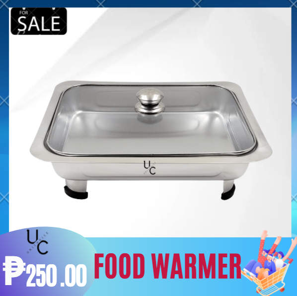 Good Helper/Unibest Stainless Steel Rectangular Food Warmer with Glass ...
