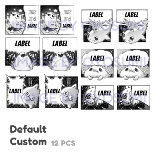 12 PCS Customizable Manga Label Set | Lazada PH