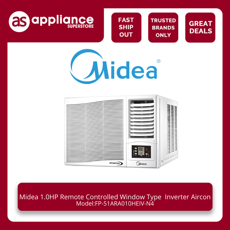 Midea 1.0HP Remote Controlled Window Type Inverter Aircon FP ...