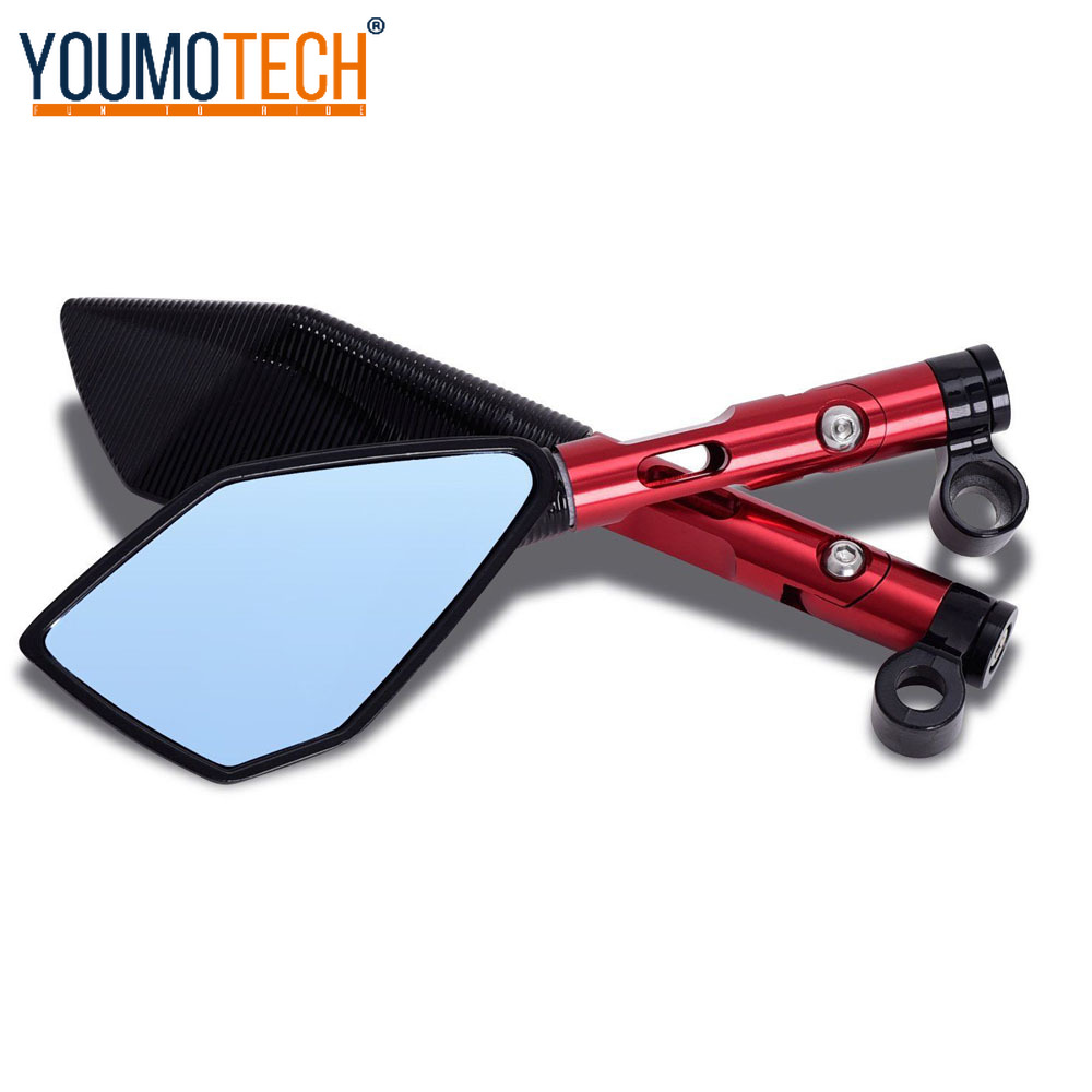 Motorcycle Mirrors motorbike moto CNC Rearview side Mirror Aluminum For ...