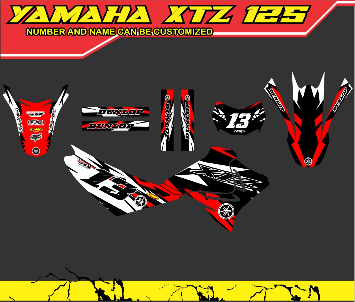 Yamaha xtz 125 full body decals | Lazada PH