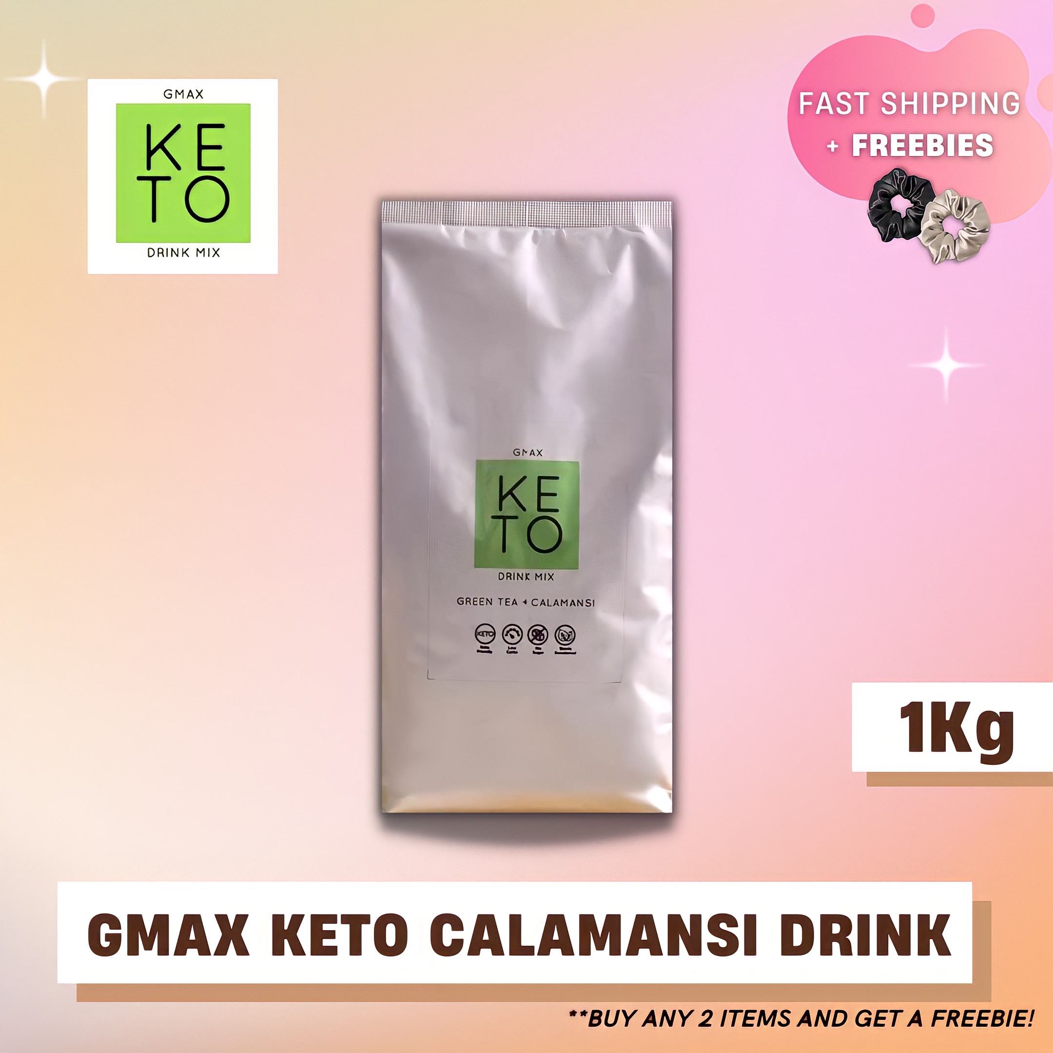 GMAX Keto Calamansi + Green Tea Drink Mix 1KG (50 Glasses) | Lazada PH