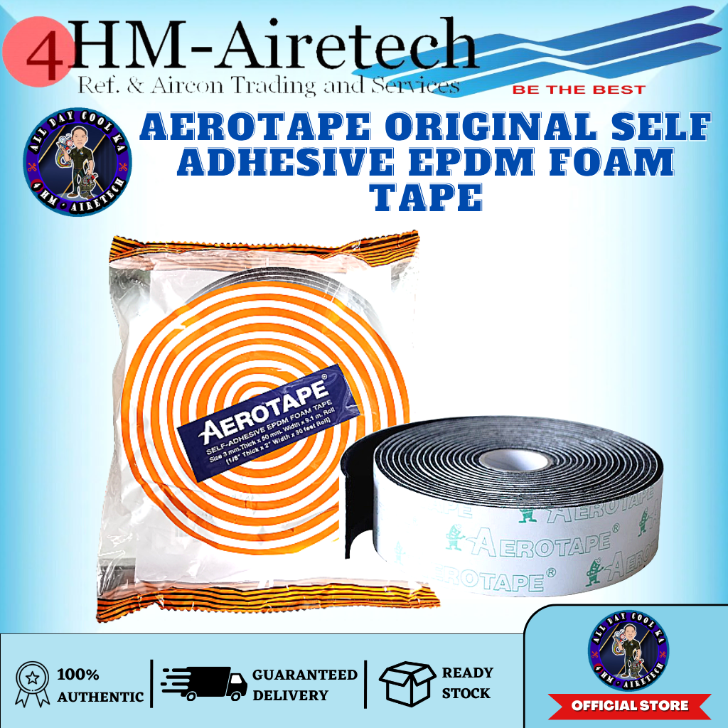 4HM Aerotape ORIGINAL Self Adhesive EPDM Foam Tape | Lazada PH