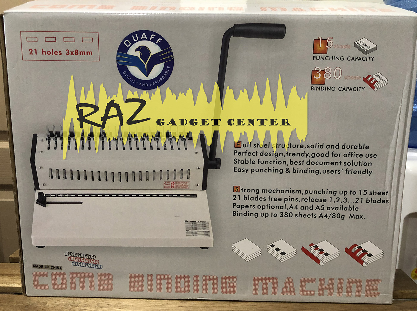 QUAFF Ring / Comb Binding Machine A4 Size Model SD-1501 | Lazada PH