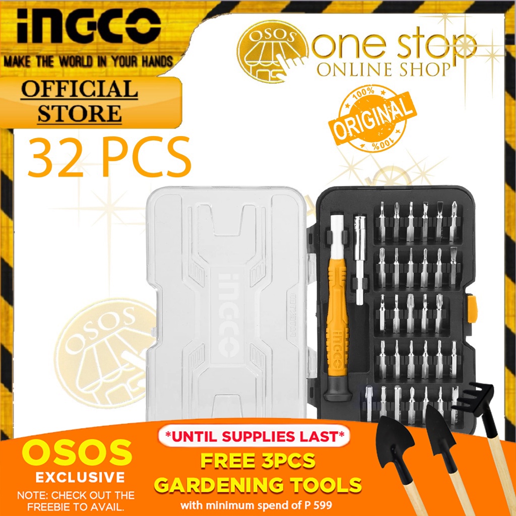 Ingco Tools Original 32PCS Precision Screwdriver Screw Driver Set HKSDB0328 •OSOS• | Lazada PH