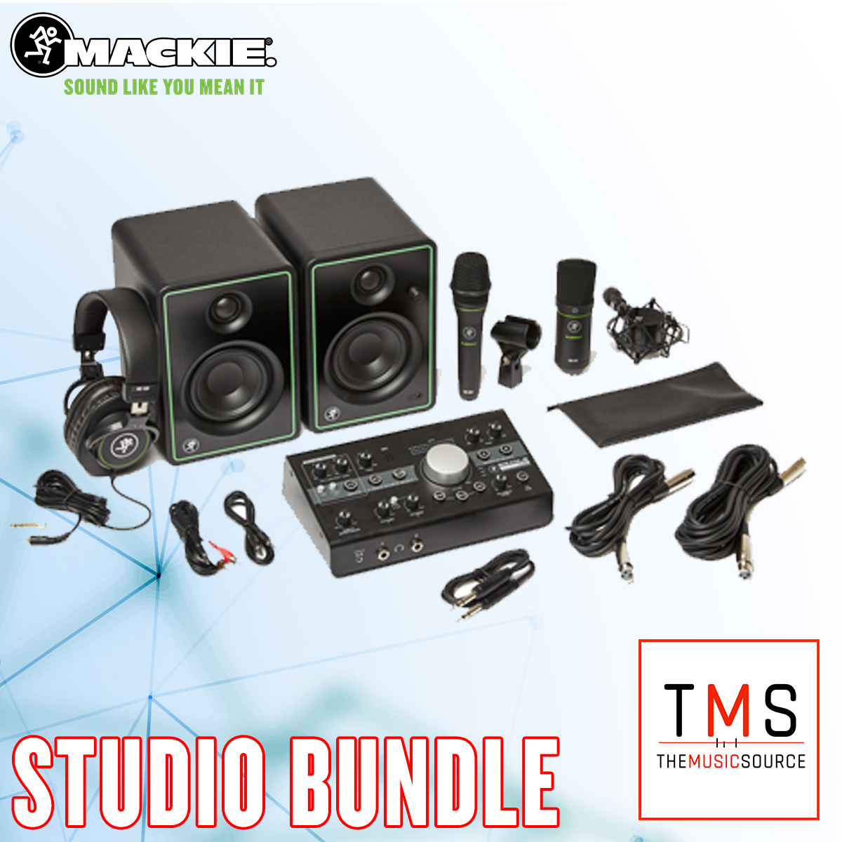 Mackie Studio Bundle with CR3-X monitors, Big Knob Studio Monitor ...