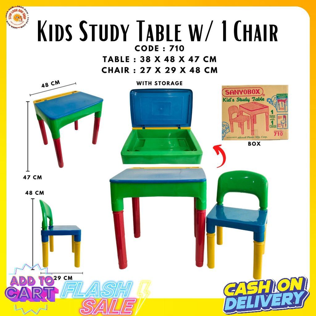 710 KIDS STUDY TABLE WITH 1 CHAIR JCE / STUDY TABLE FOR KIDS ...