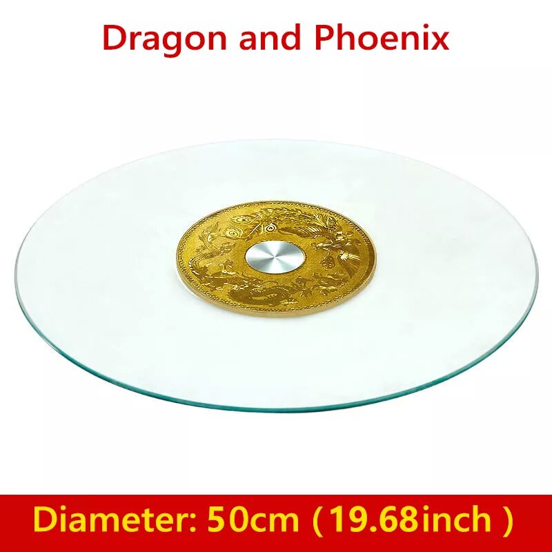 Dining table Tempered family glass household round table dining table ...