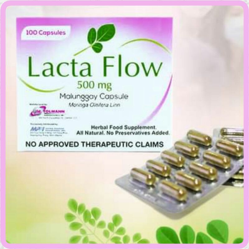 Lacta Flow 500mg Malunggay 20 or 100 Capsules / Lactaflow | Lazada PH