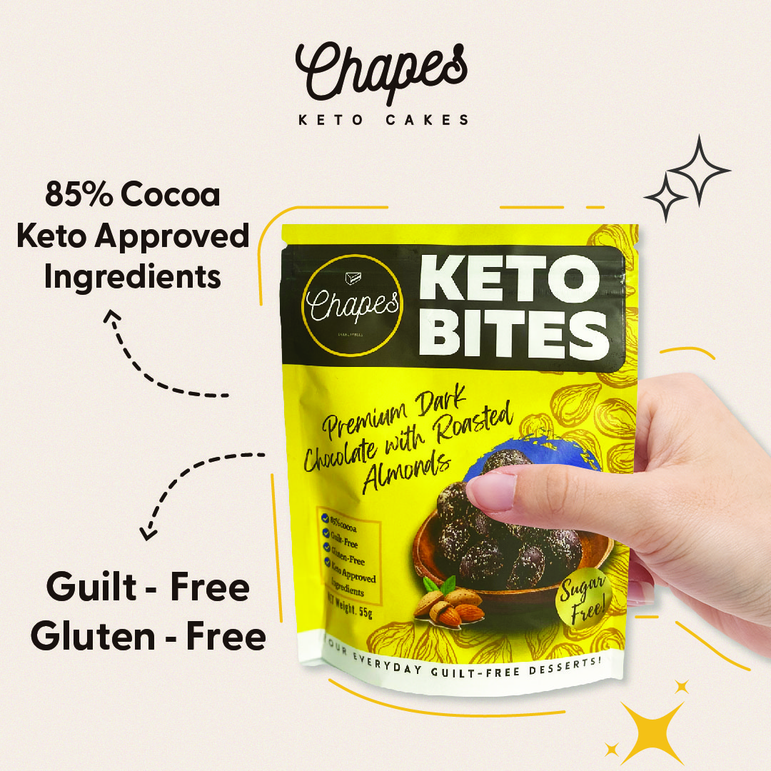 Chapes Keto Bites Dark Chocolate with Roasted Almond 6's | Lazada PH