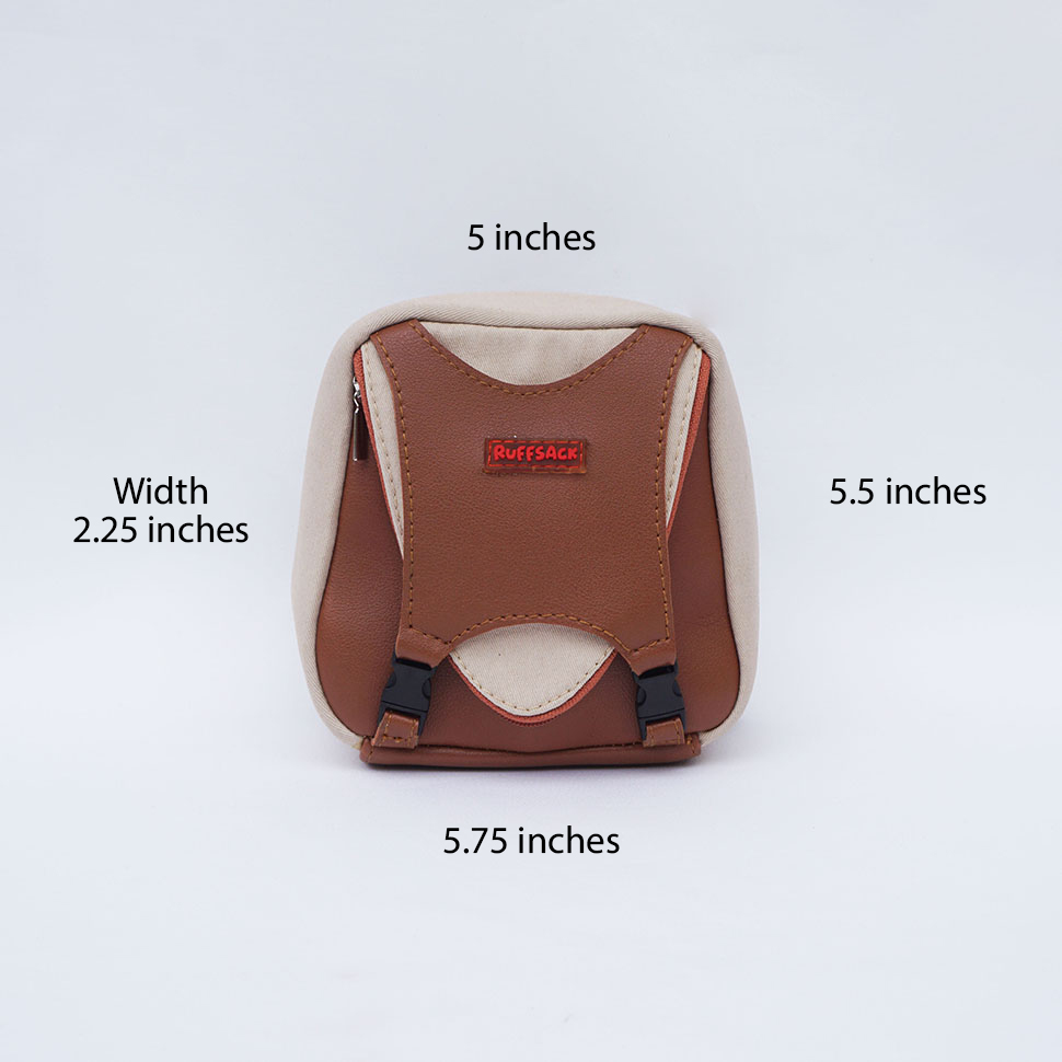 Reed Ruffsack | Dog Cotton and Leather Backpack and Harness for Pets ...