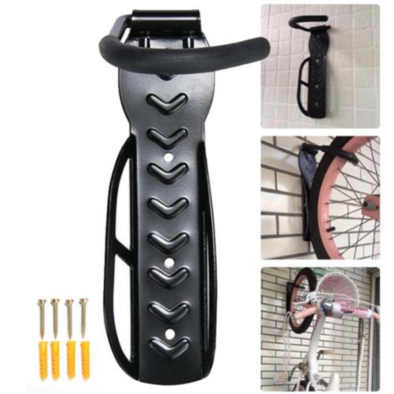 Bike Wall Mount Hanger Heavy Bicycle Rack Hook Flip-Up Bike Holder ...