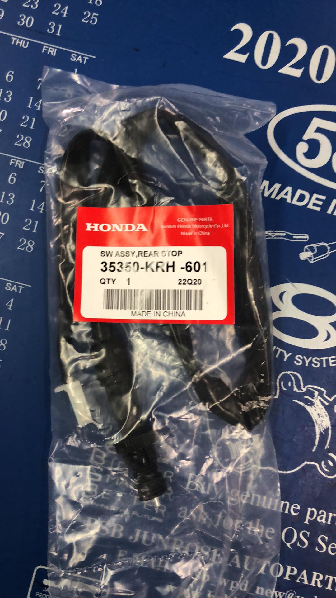 Honda Genuine Rear Stop Light Switch/ Brake Light Switch XR125/ XR150 ...