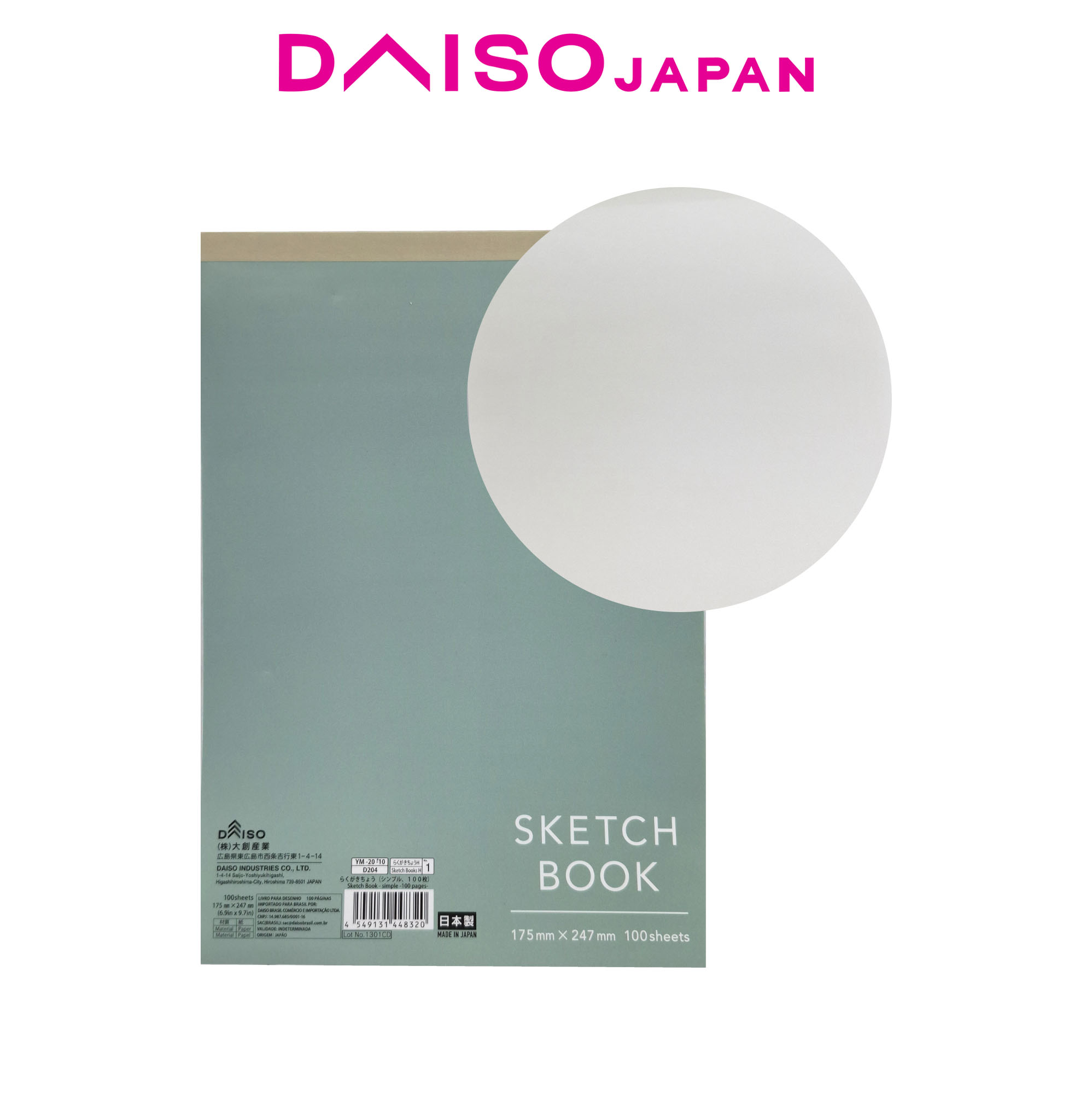 Daiso Simple Sketchbook 100 Sheets (175x247mm) | Lazada PH