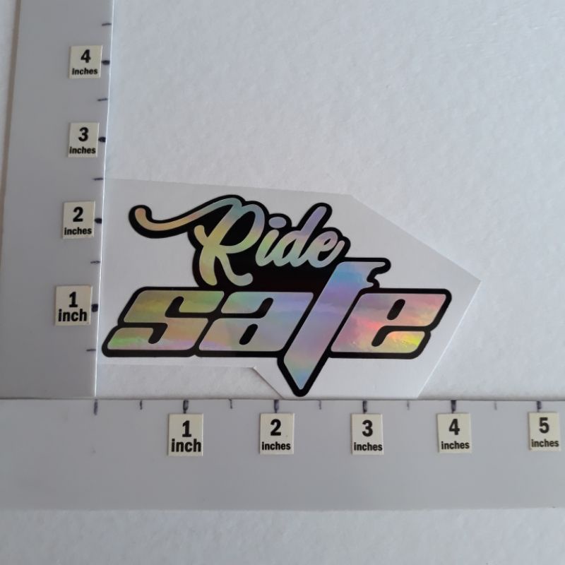 Ride Safe StickerDecal in Silver, Gold Hologram | Lazada PH