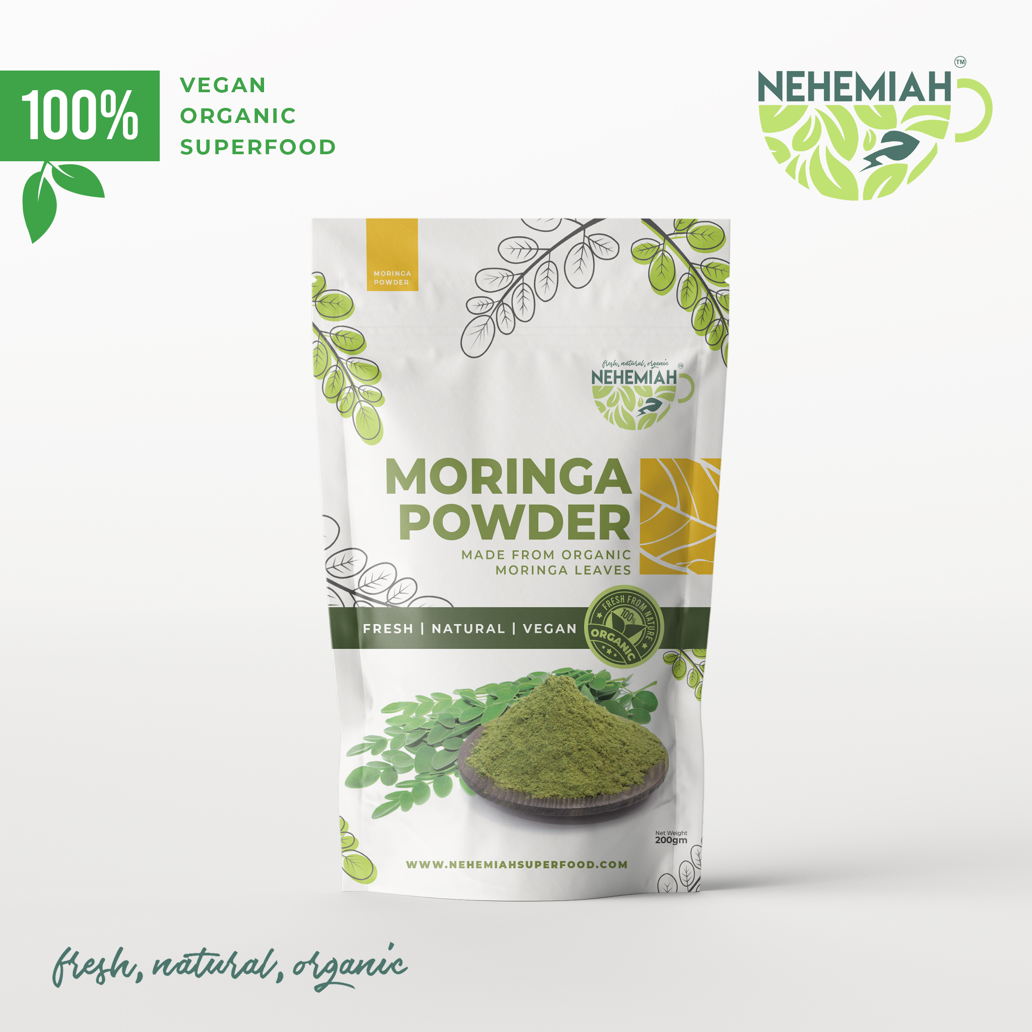 Pure Moringa (Malunggay) Powder (4PACKS) - 100% Natural Organic Non-GMO ...