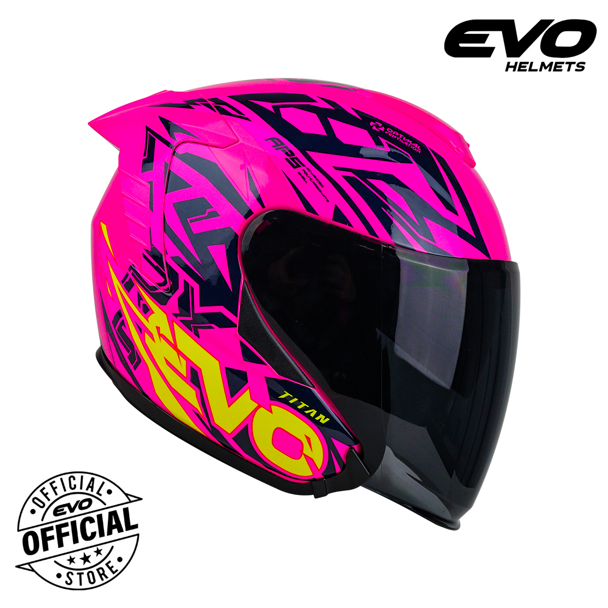 EVO RX-5 TITAN Half Face Dual Visor Helmet With Free Clear Lens | Lazada PH