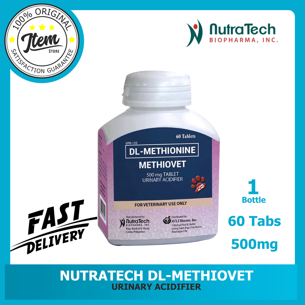 METHIOVET URINARY ACIDIFIER 500MG 60 TABLET | Lazada PH