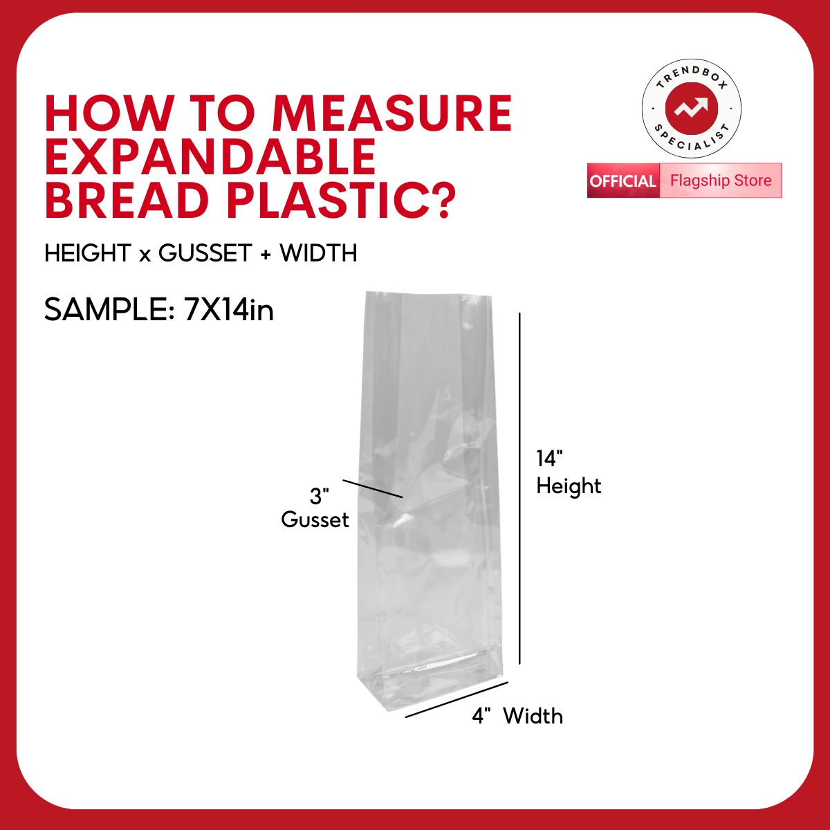 Trendbox Specialist Expandable Bread Plastic, Loaf Bread Plastic, Tasty ...