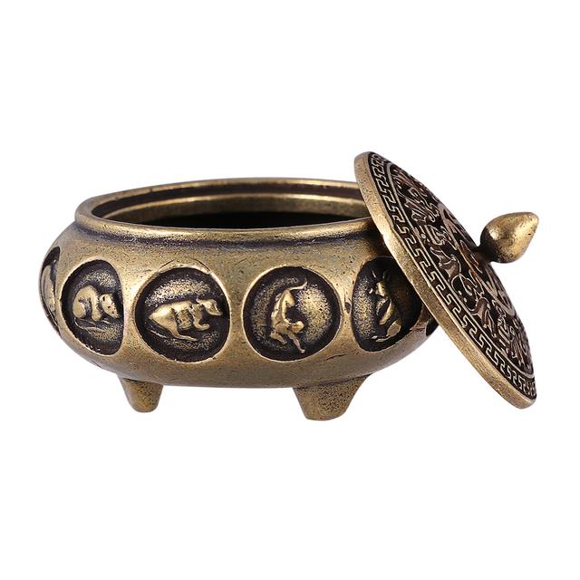 Censer Incense Burner Worship Home Retro Ornament Powdered Holder Metal ...