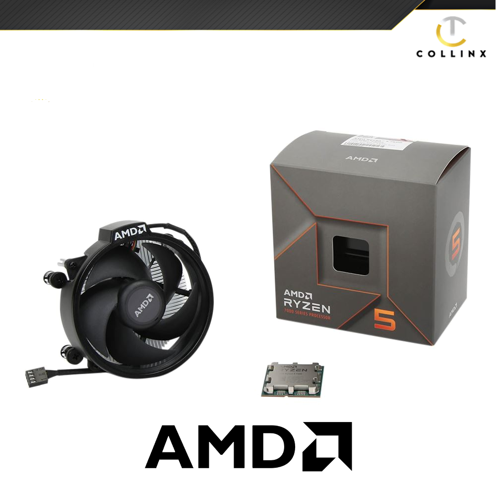AMD RYZEN 5 7600 WITH WRAITH STEALTH COOLER Processor | 6 Cores |12 ...