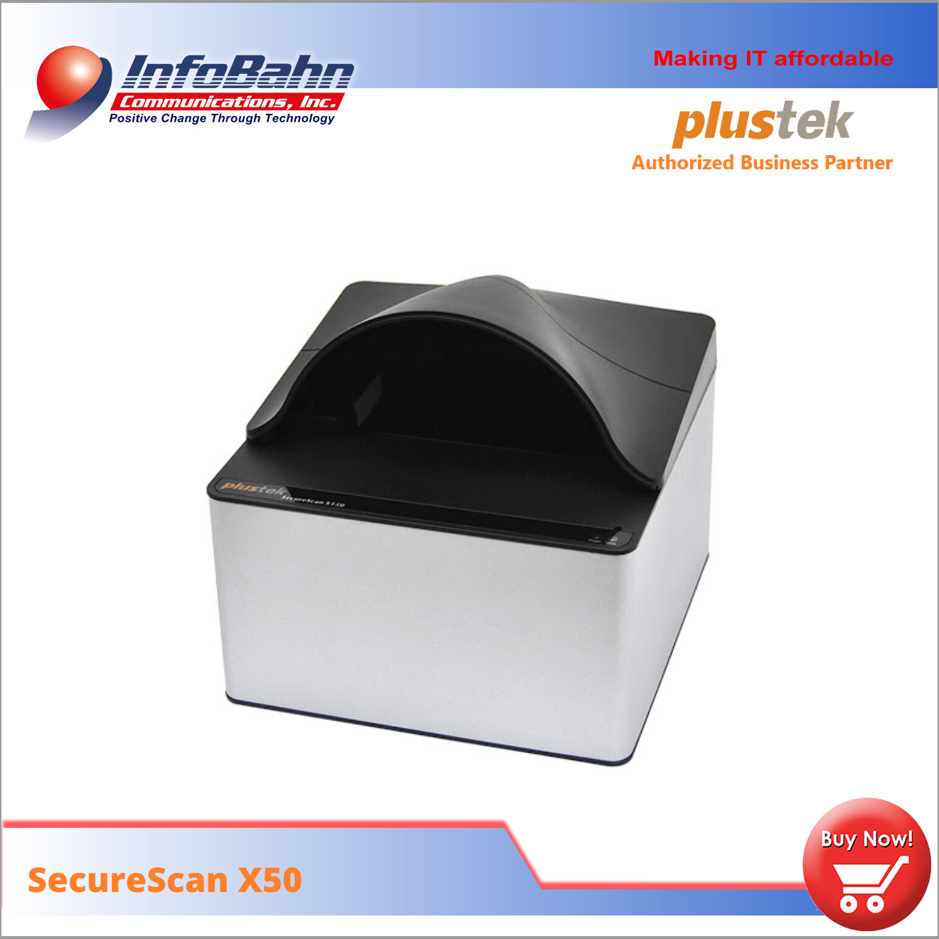 Plustek SecureScan X50 (SecureScan X50) I Passport Scanning and ID Scanning and Data Extraction ...
