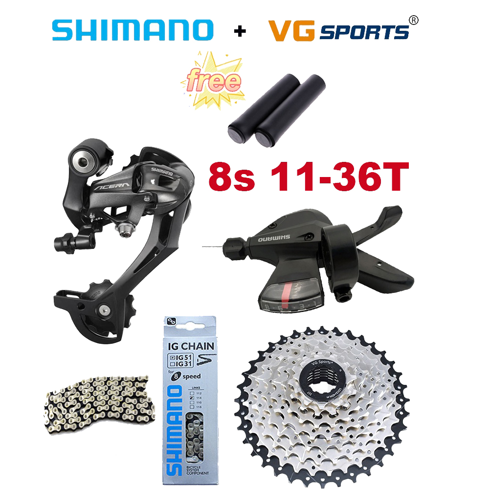 M390 RD 8 Speed Groupset VG Cogs Cassette 28T/32T/36/40T Shifter 8 ...