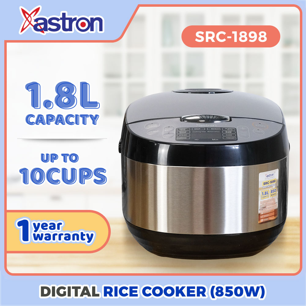 Astron SRC-1898 1.8L Smart Rice Cooker | Up to 10 cups | 850W | Digital ...