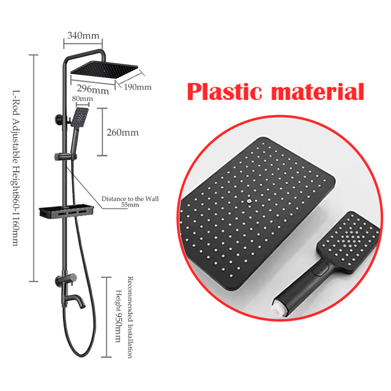 Single source shower set for bathroom 4 in 1 304 stainless steel ...