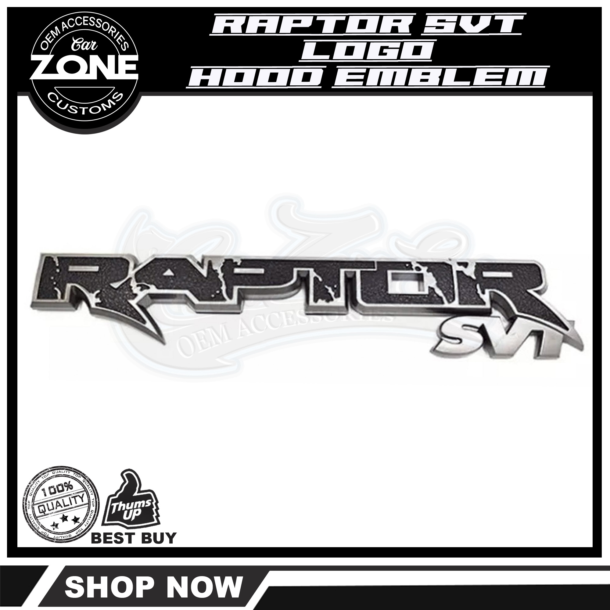 Ford Ranger Raptor 2018-2021 RAPTOR SVT Rear Trunk Tailgate Badge ...